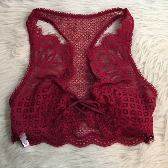 Victoria's Secret | Intimates & Sleepwear | Red Scalloped Bralette ...